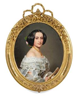 Hermann Winterhalter | Portrait of Miss Charlotte Richard-Moser | MutualArt