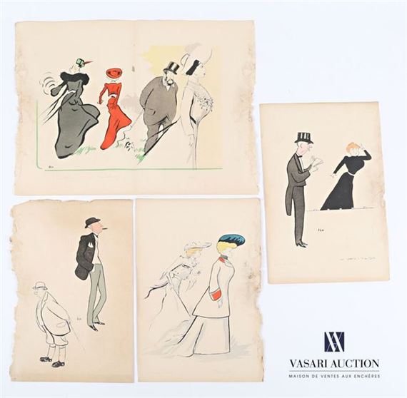 Georges Goursat | A Rehearsal at the Rue Royale - Late - Gordon Bennett ...