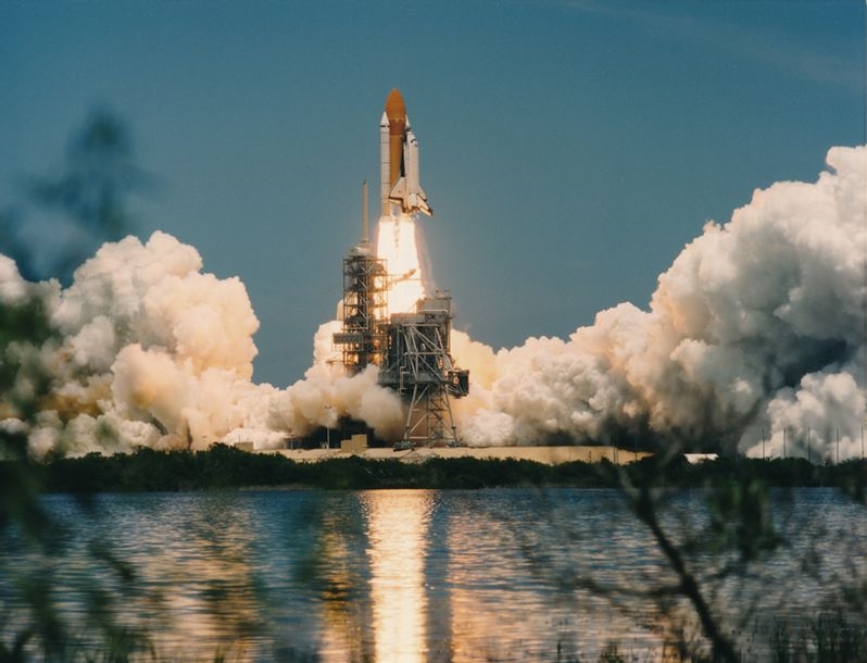 NASA | Perfect liftoff of the space shuttle Columbia (Mission STS-94 ...