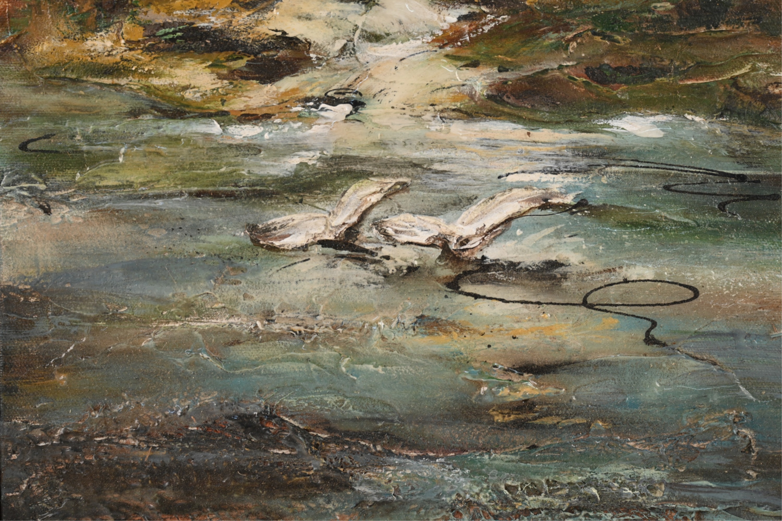 Contemporary School | CONTEMPORARY BIRDS IN FLIGHT O/C | MutualArt