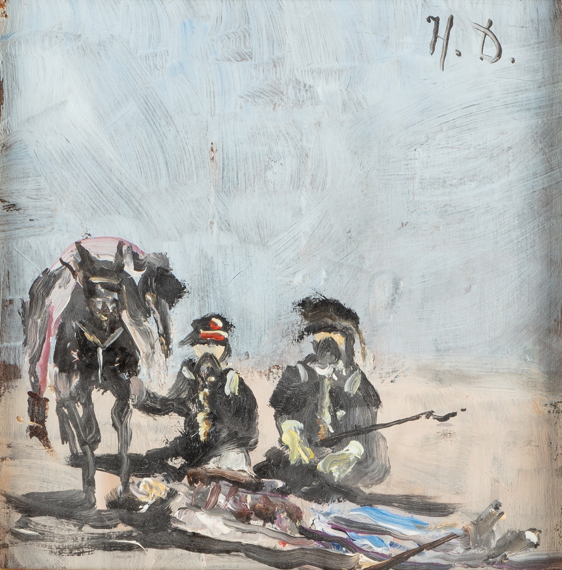 Helge Dahlman | Kohtaus sisällissodasta (1971) | MutualArt