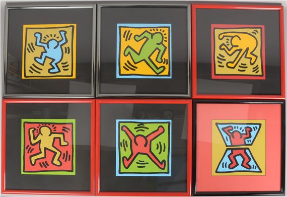 Keith Haring | Six dancing people (1990) | MutualArt