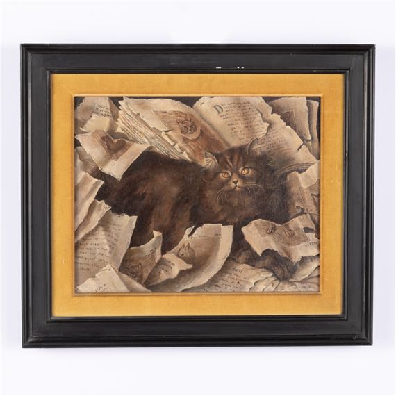 Stanislas Lepri | Gatto tra i libri | MutualArt