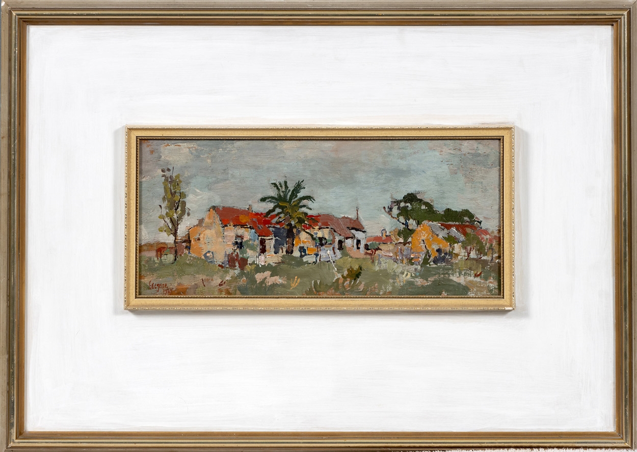 Gregoire Johannes Boonzaier | Red Roof Cottage and Palm Tree (1969 ...