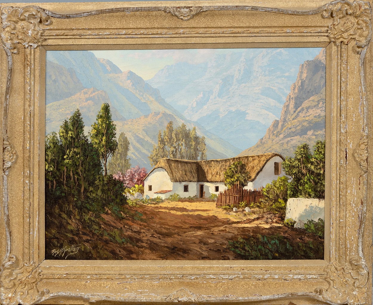 Reg Grattan | cottage in landscape | MutualArt