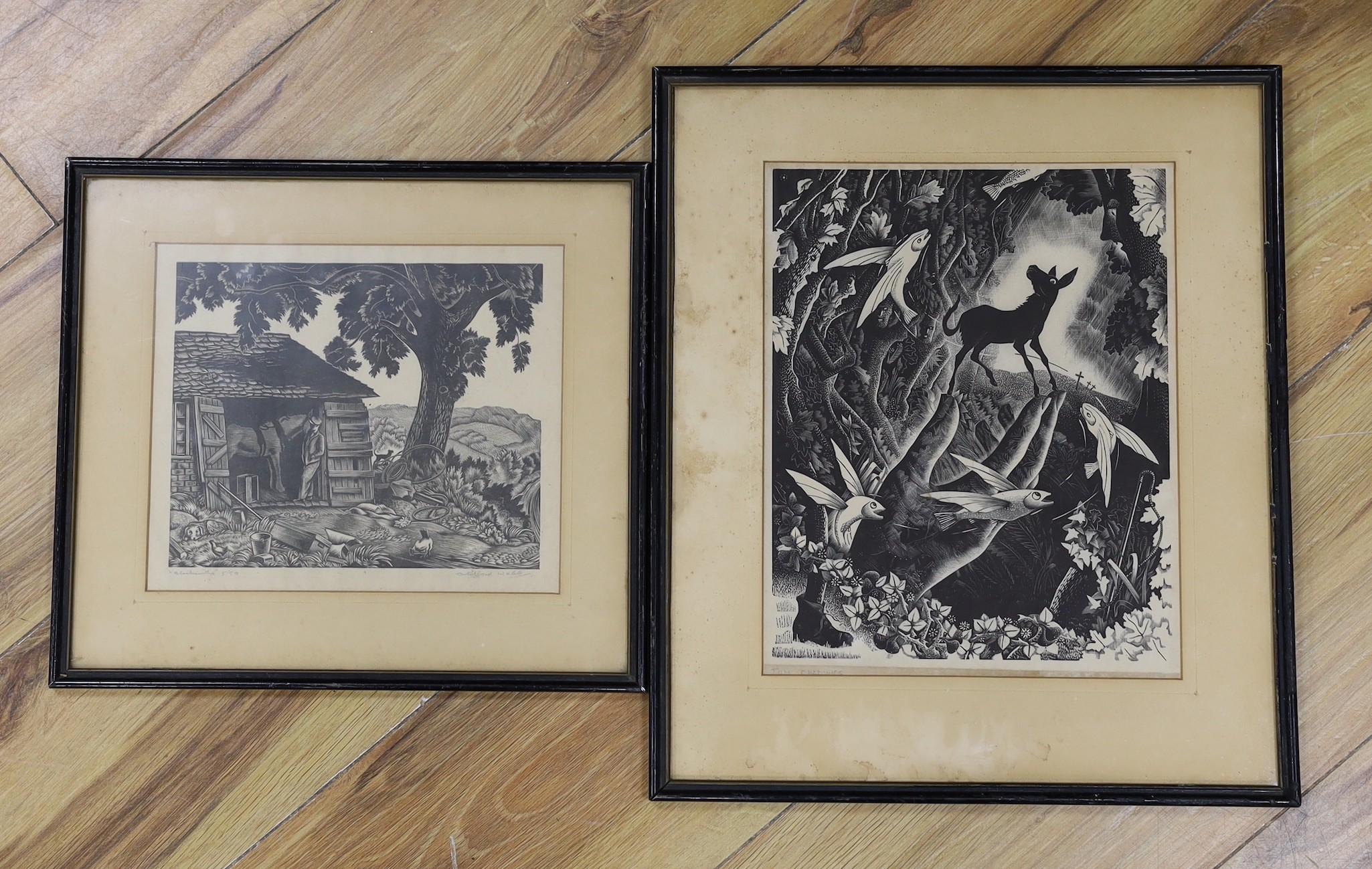 Tom Chadwick | two wood engravings | MutualArt