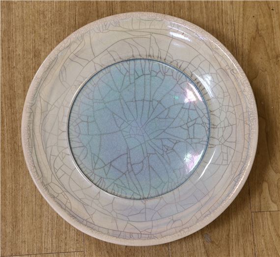 John Dunn | A John Dunn studio crackle ware earthen ware charger | MutualArt