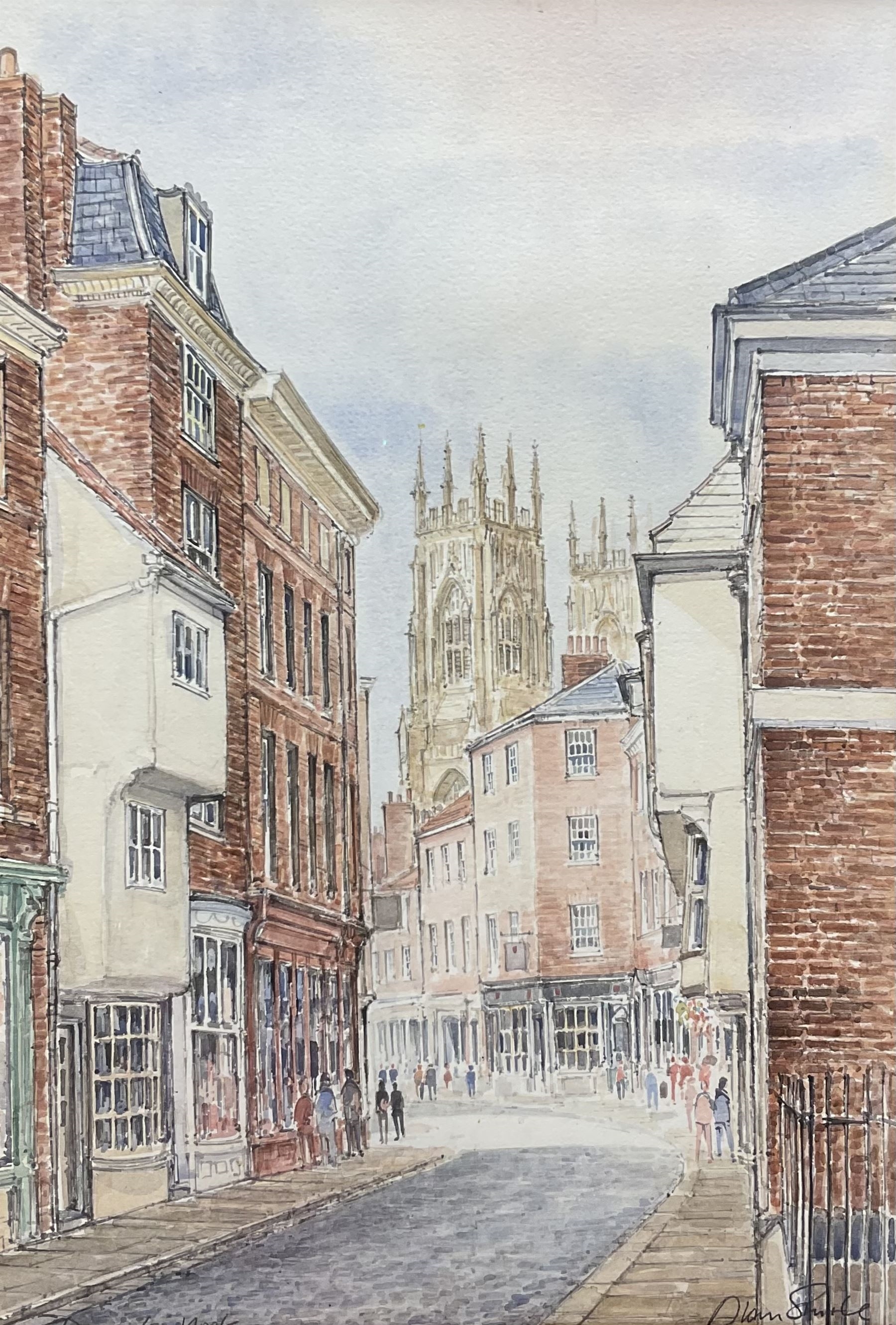 Alan Stuttle | View of the York Minster from High Petergate | MutualArt