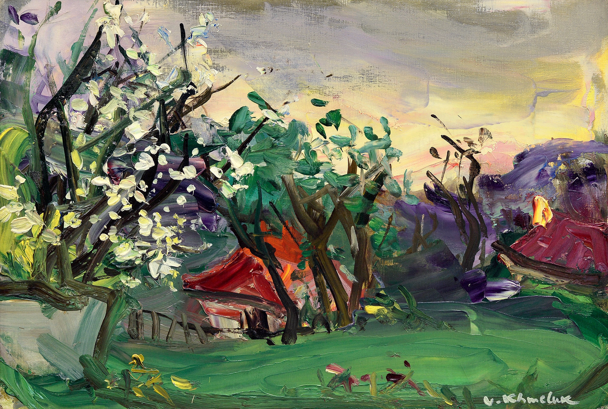 Vassyl Khmeluk | Landscape in the Tavern (Paysage à Tavers), 1960s ...