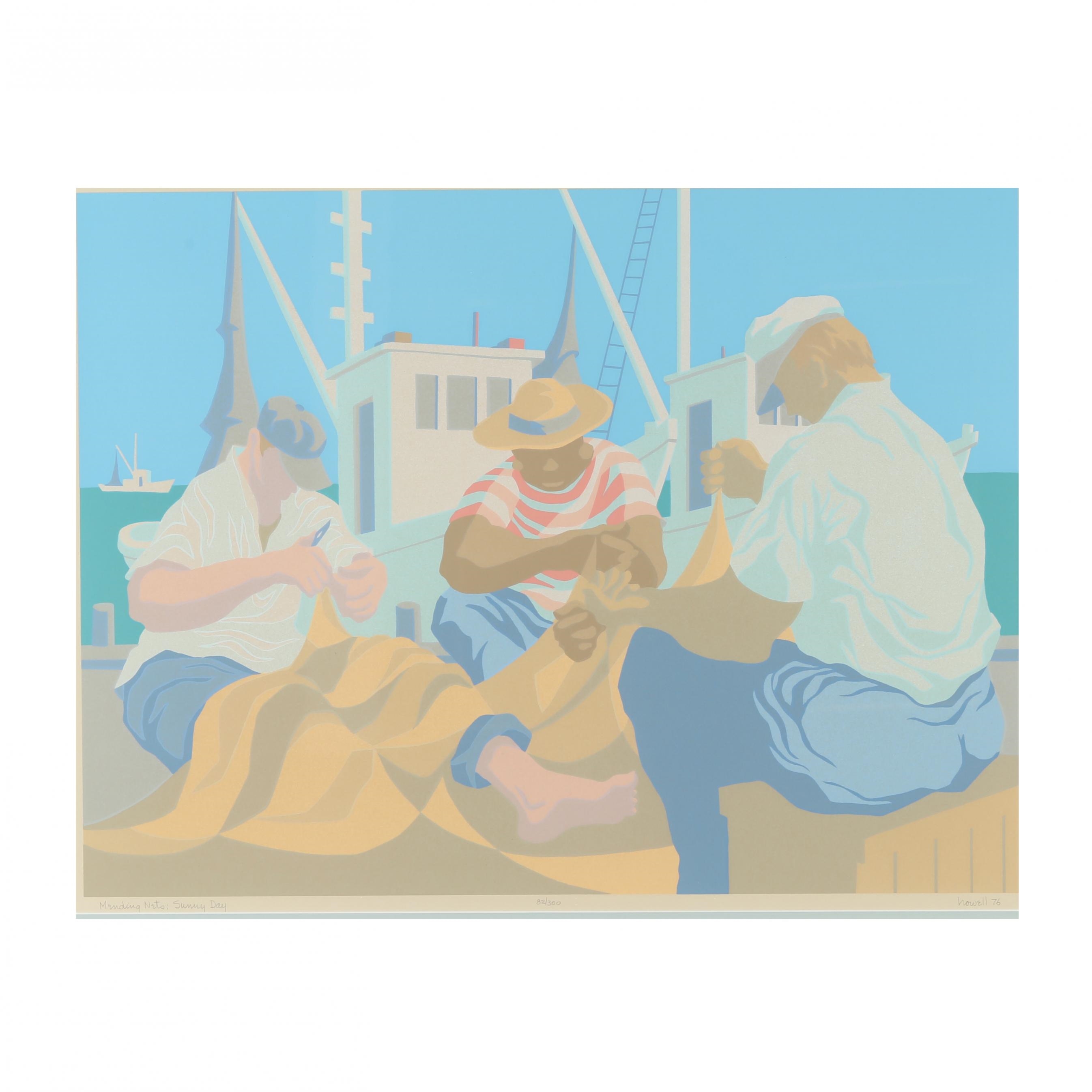 Claude Howell | Mending Nets: Sunny Day (1976) | MutualArt