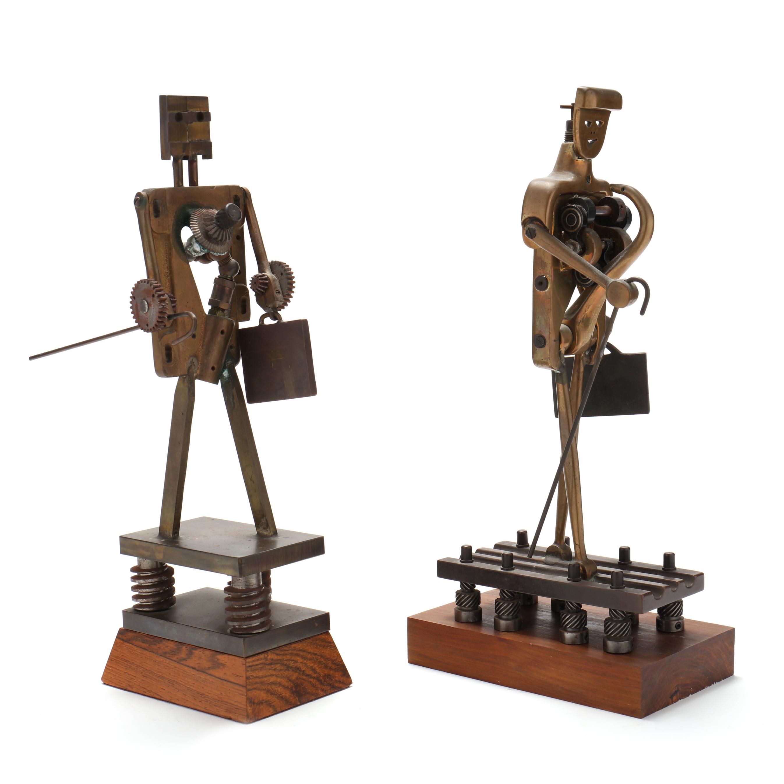 Pearl Sigoda Marks | Two Found Object Figural Sculptures | MutualArt