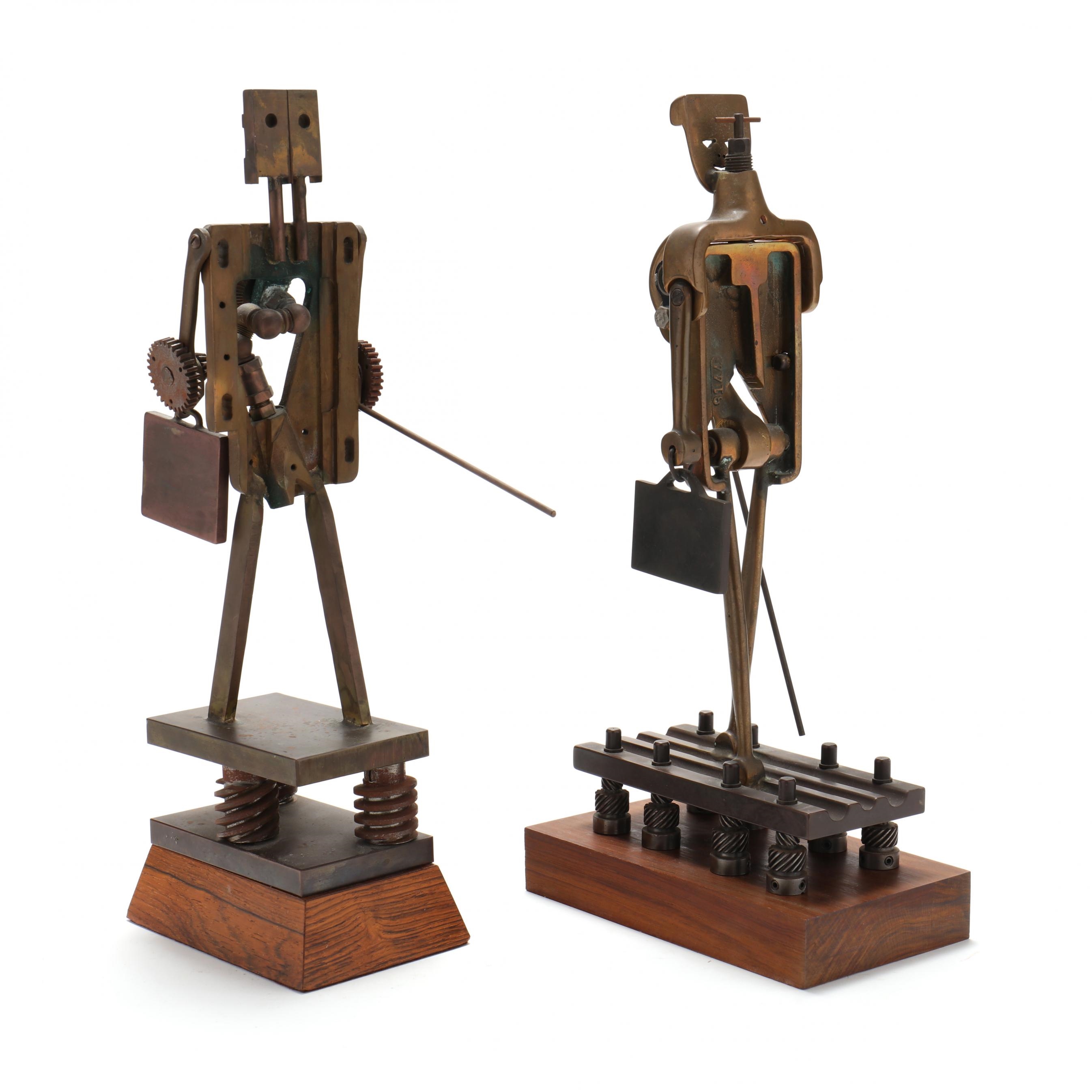 Pearl Sigoda Marks | Two Found Object Figural Sculptures | MutualArt