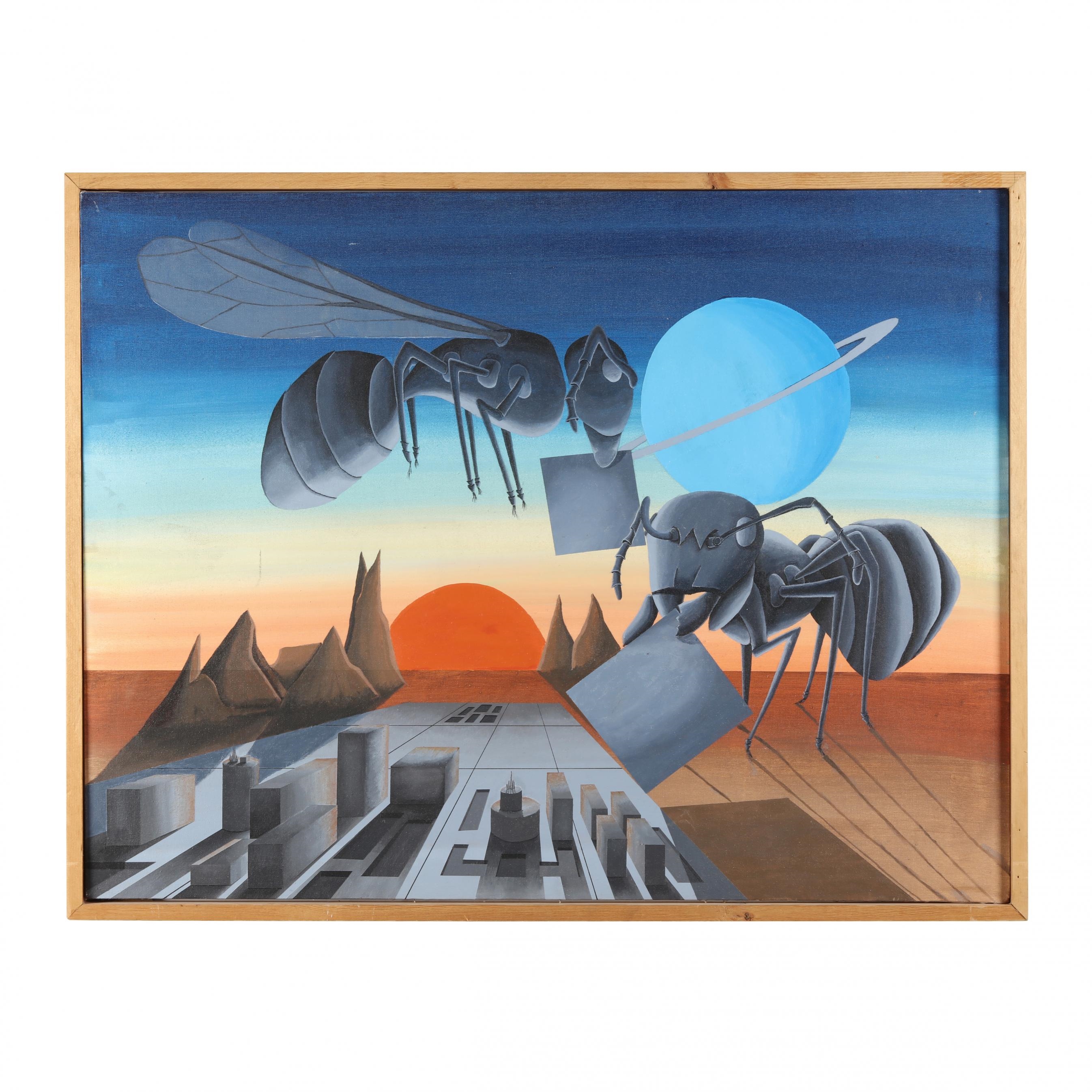 Mark Erwin | Surrealist Landscape with Ants | MutualArt