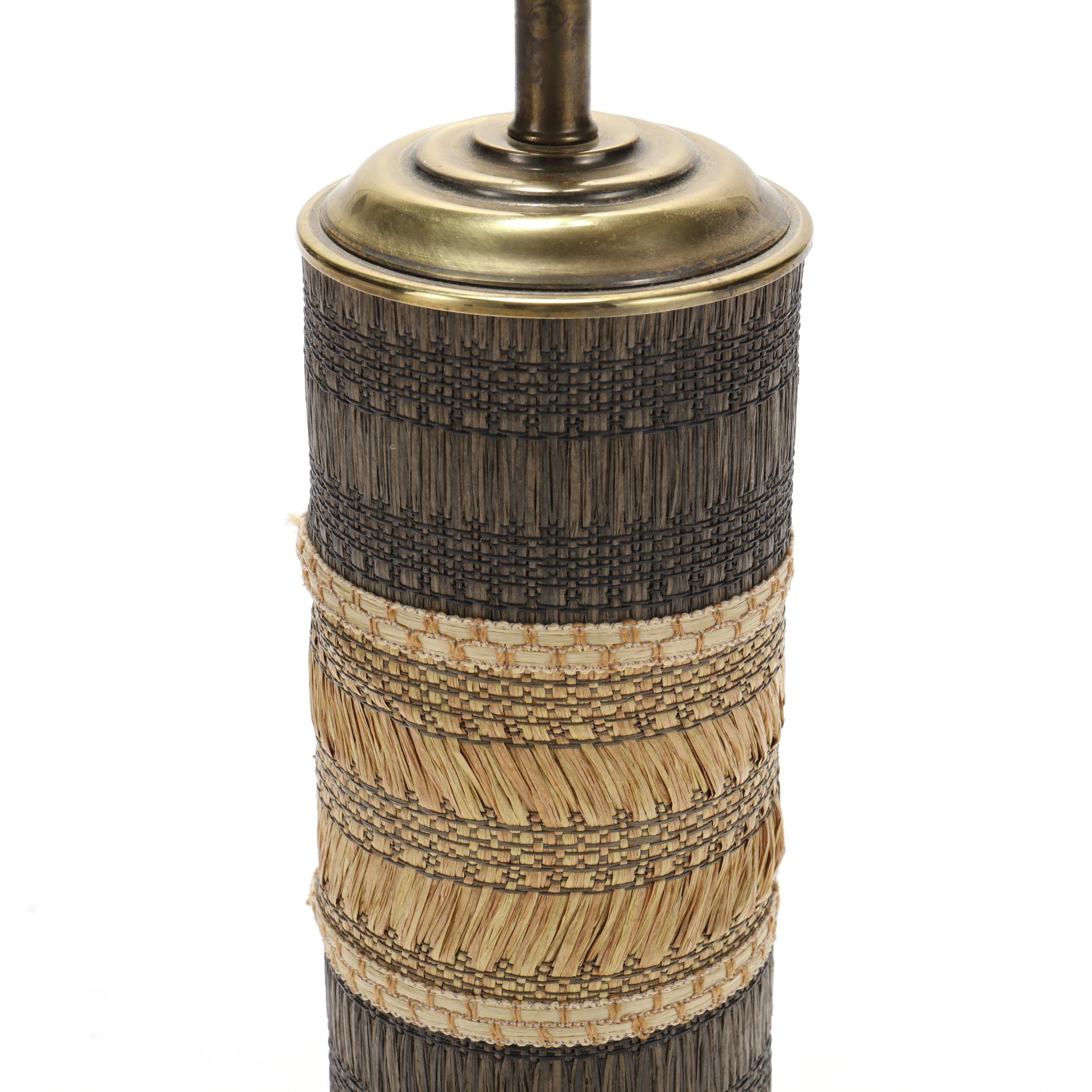 Maria Kipp | Straw Grass Lamp with Maria Kipp Shade (1950s) | MutualArt