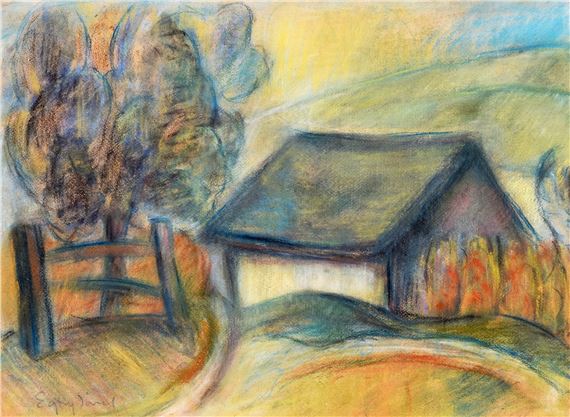 Jozsef Egry | Táj házzal | MutualArt