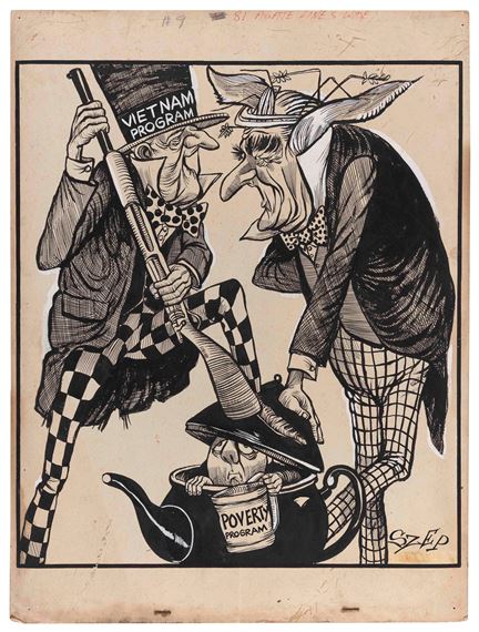 Paul Michael Szep | Vietnam War-era political cartoon | MutualArt