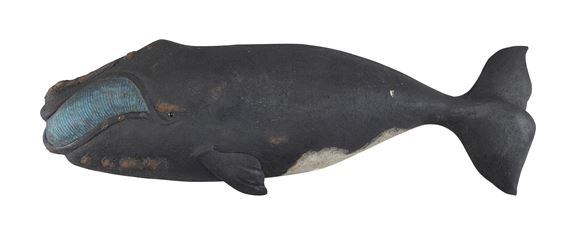 Roger Mitchell | ROGER MITCHELL CARVED WOODEN RIGHT WHALE | MutualArt