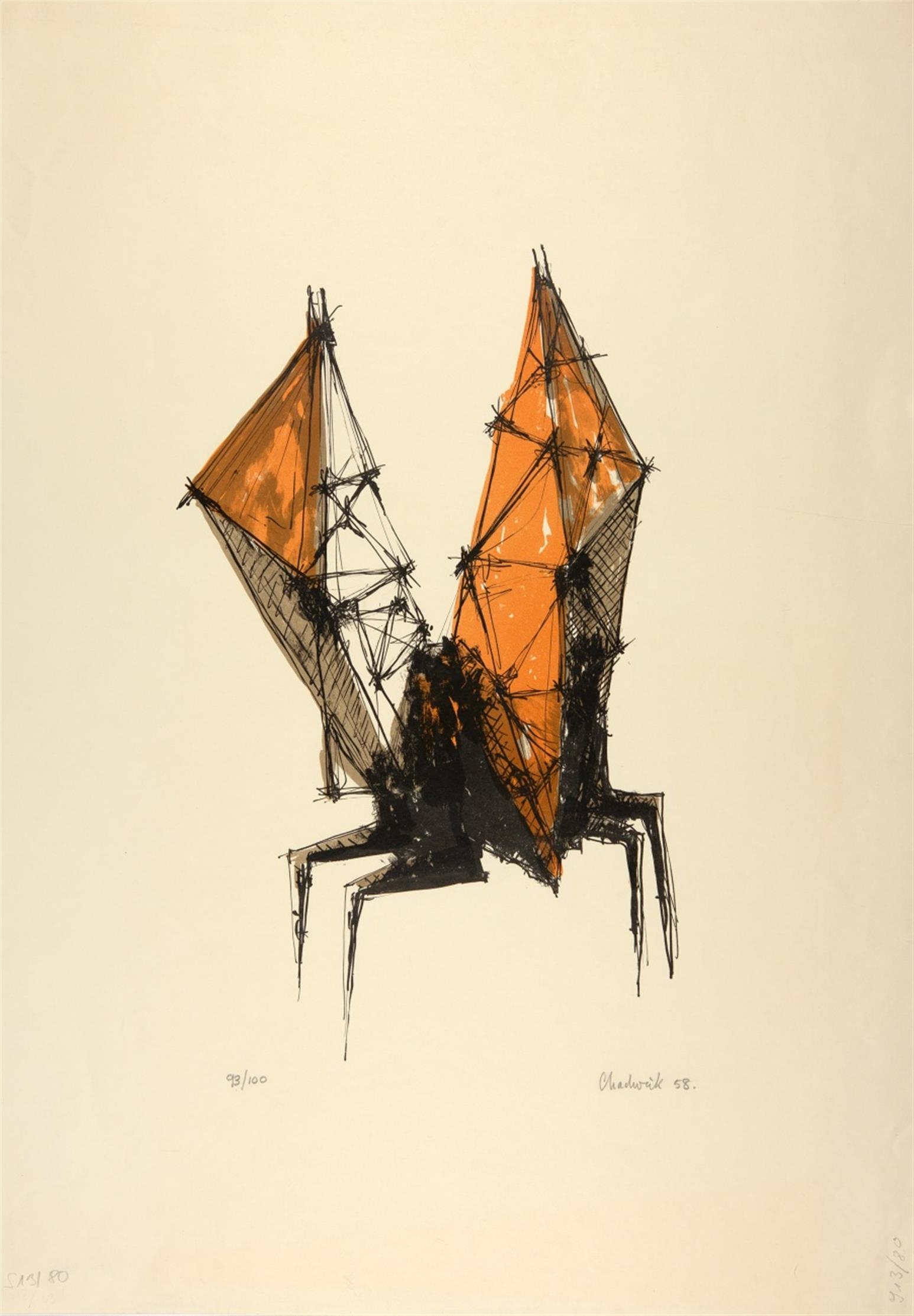 Lynn Chadwick | WINGED FIGURE (1958) | MutualArt