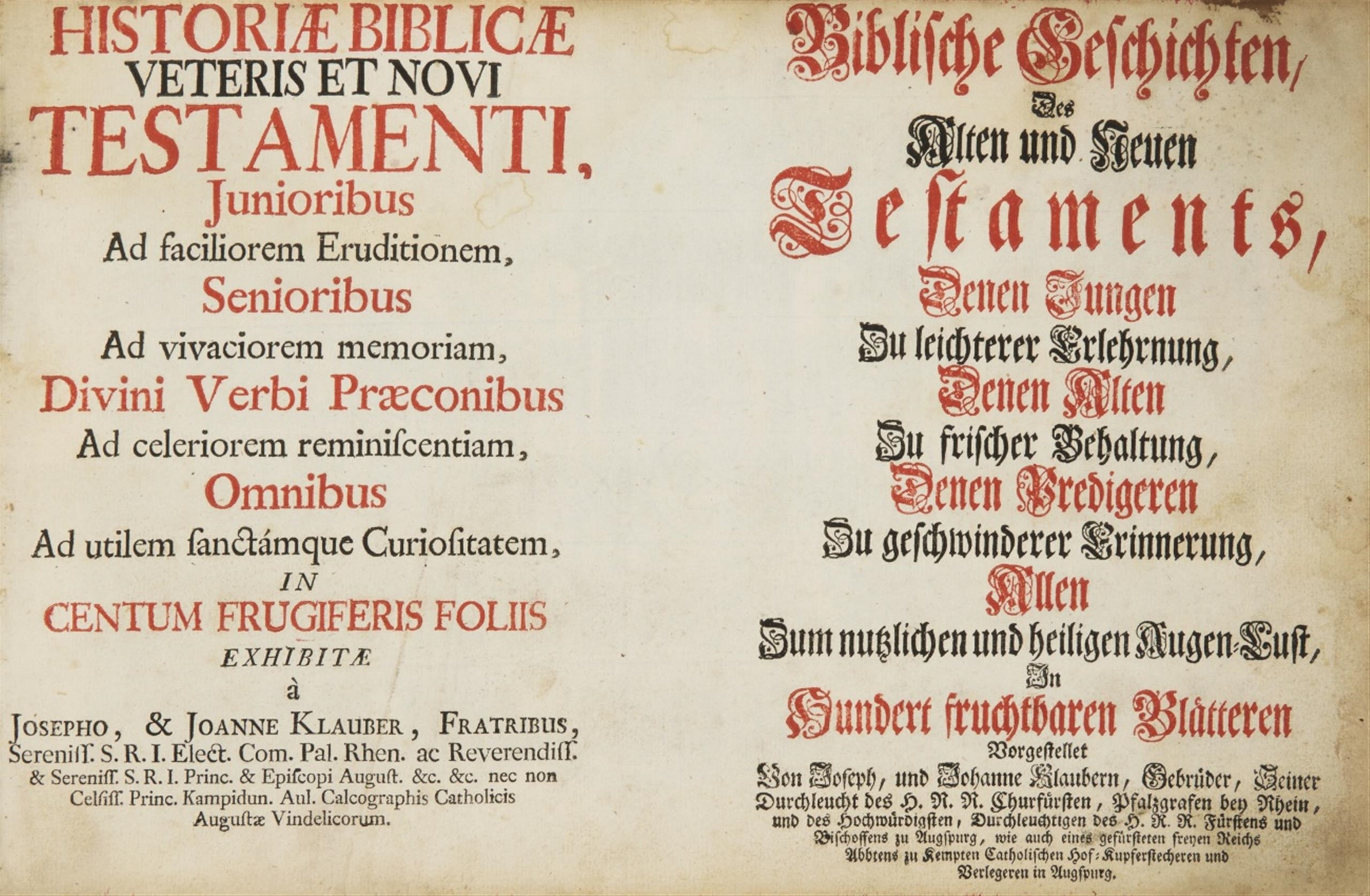 Joseph Sebastian Klauber | Historiae Biblicae Veteris Et Novi ...