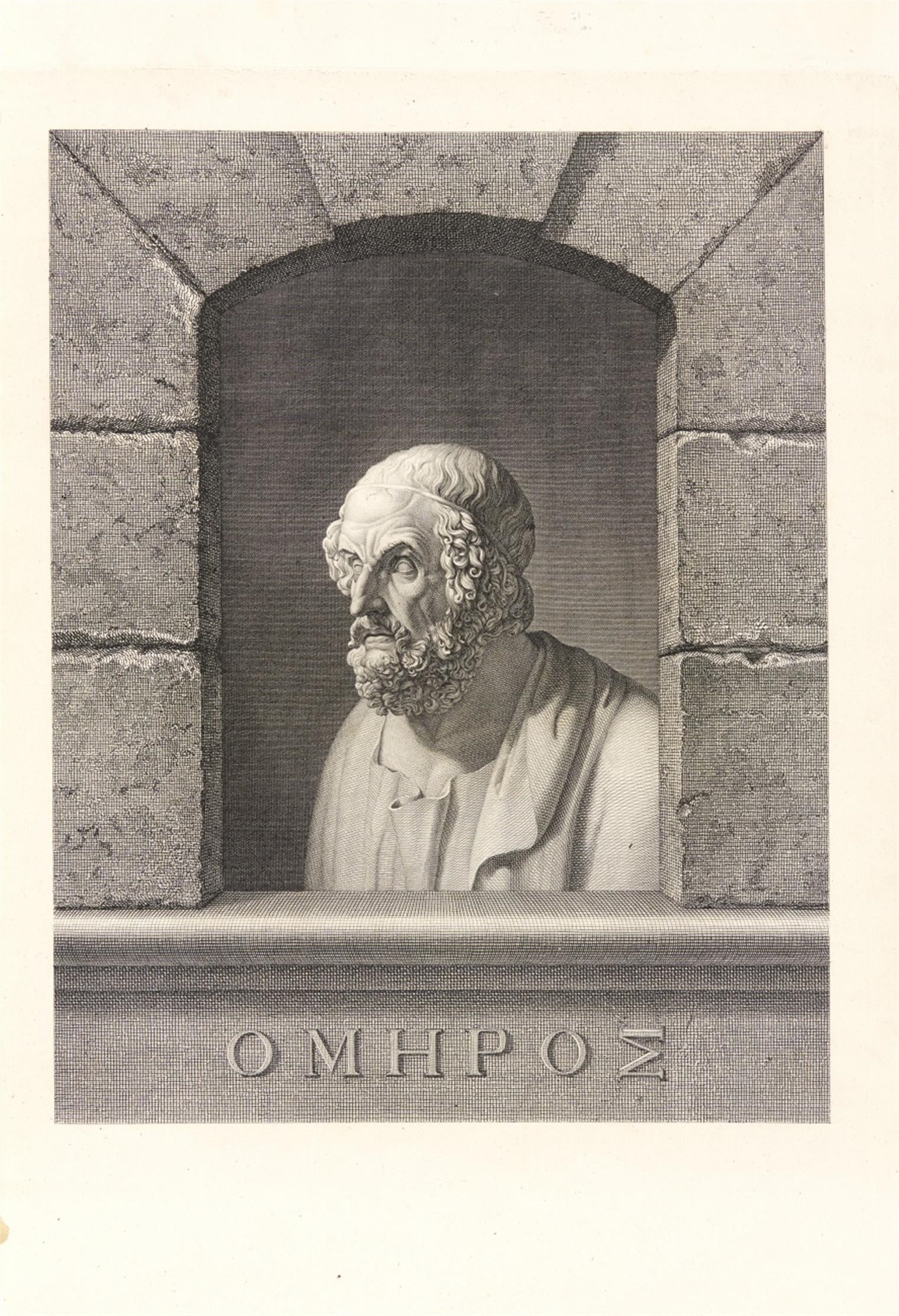 Johann Heinrich Wilhelm Tischbein | Homer nach Antiken gezeichnet ...