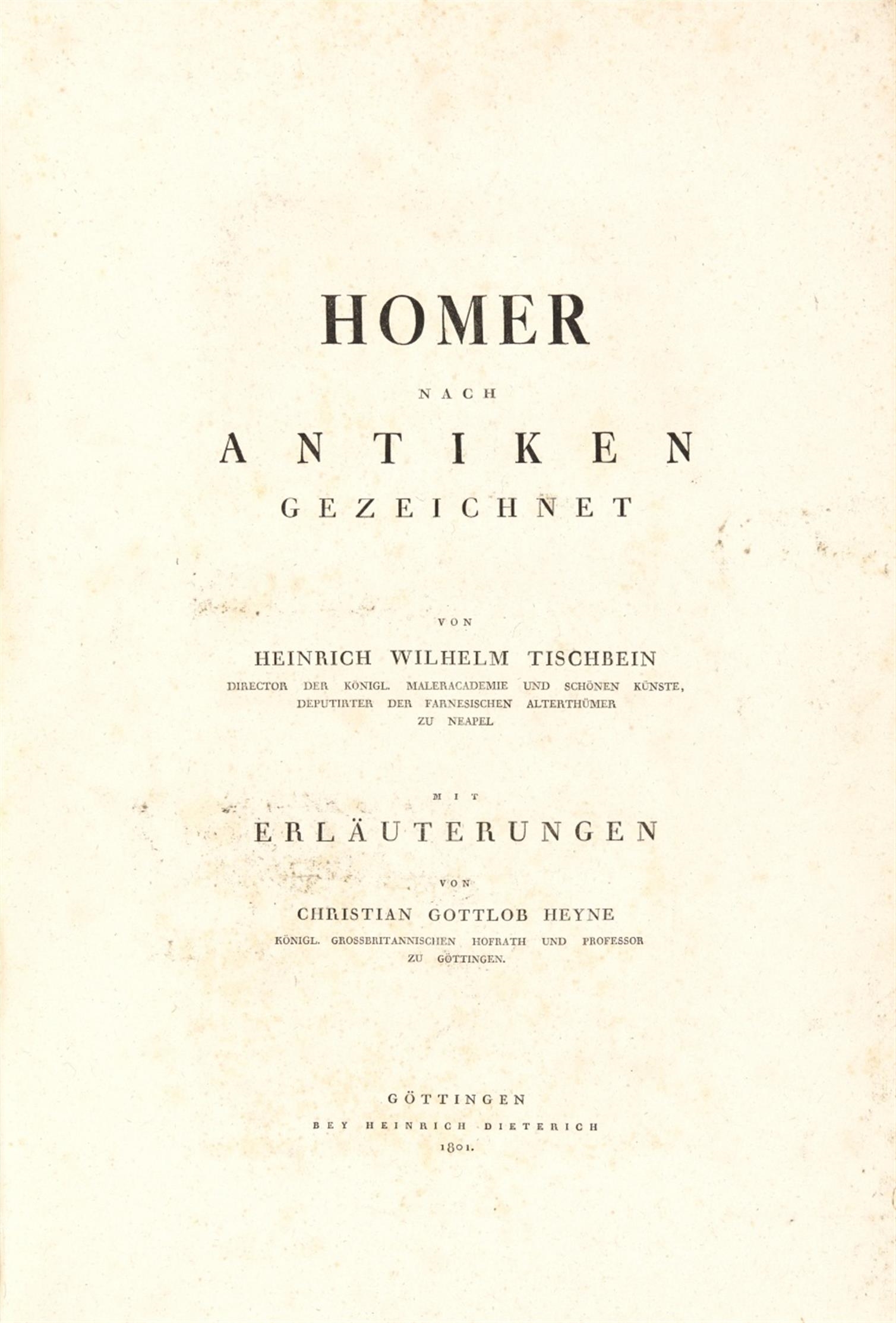 Johann Heinrich Wilhelm Tischbein | Homer nach Antiken gezeichnet ...