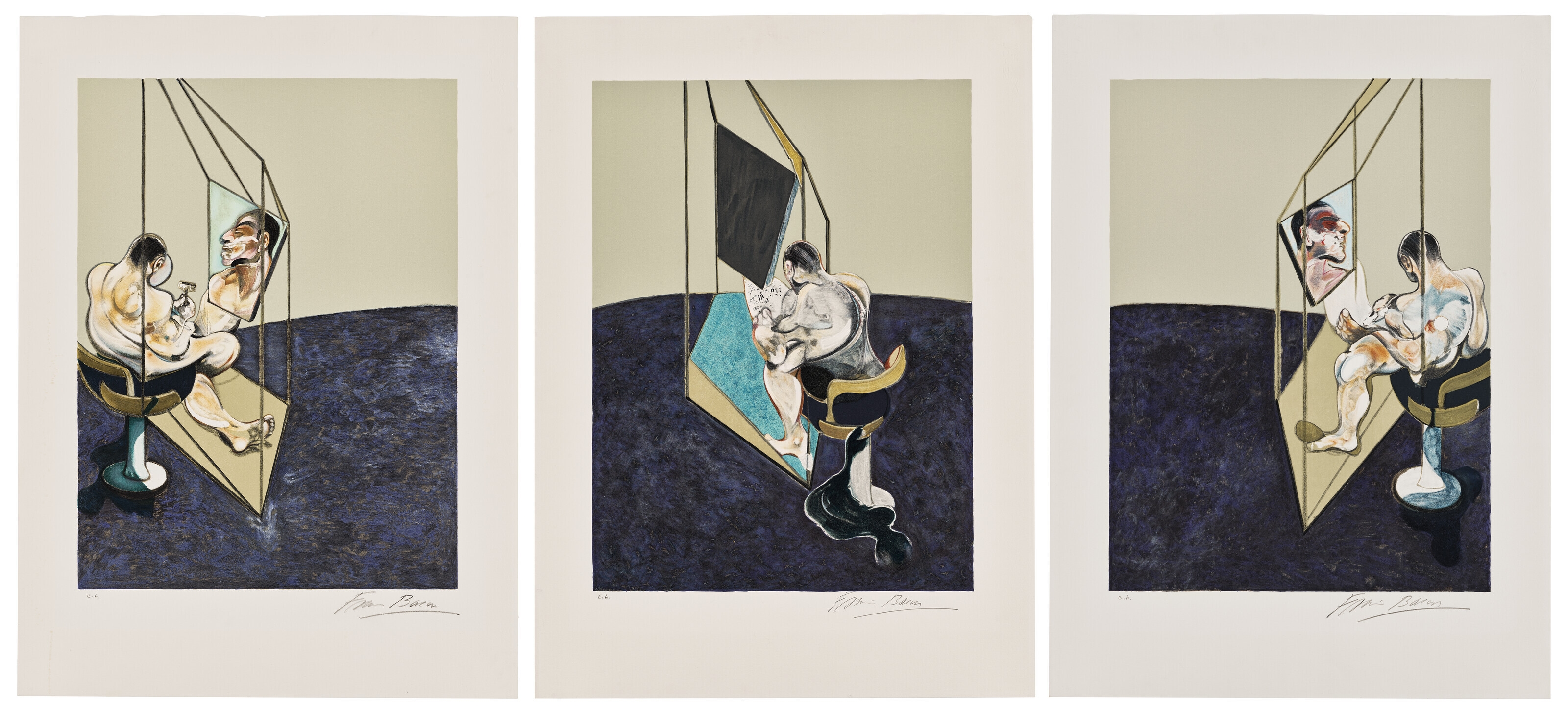 Francis Bacon | Three Studies of the Male Back (1987) | MutualArt
