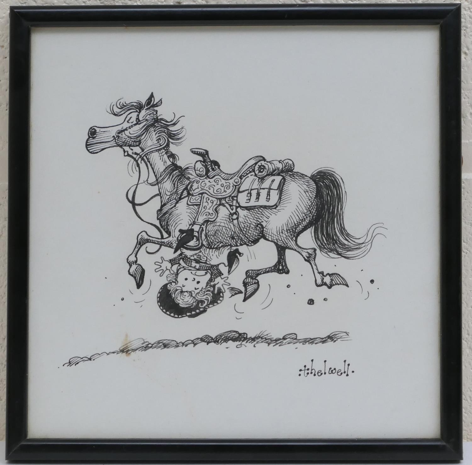 Norman Thelwell | Rodeo, a first attempt | MutualArt