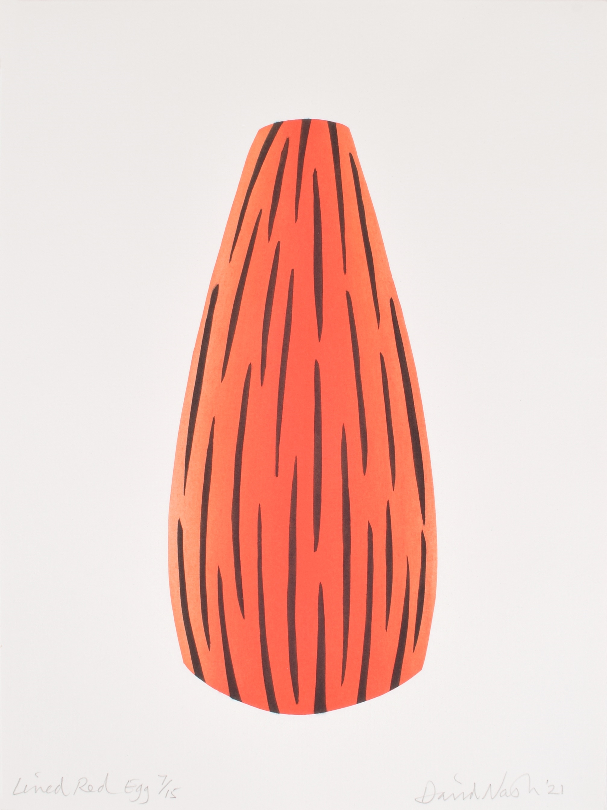 David Nash | Lined Red Egg (2021) | MutualArt