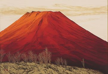 Misao Yokoyama | red Mt.Fuji/red Mt.Fuji/Mt.Fuji in dawn | MutualArt