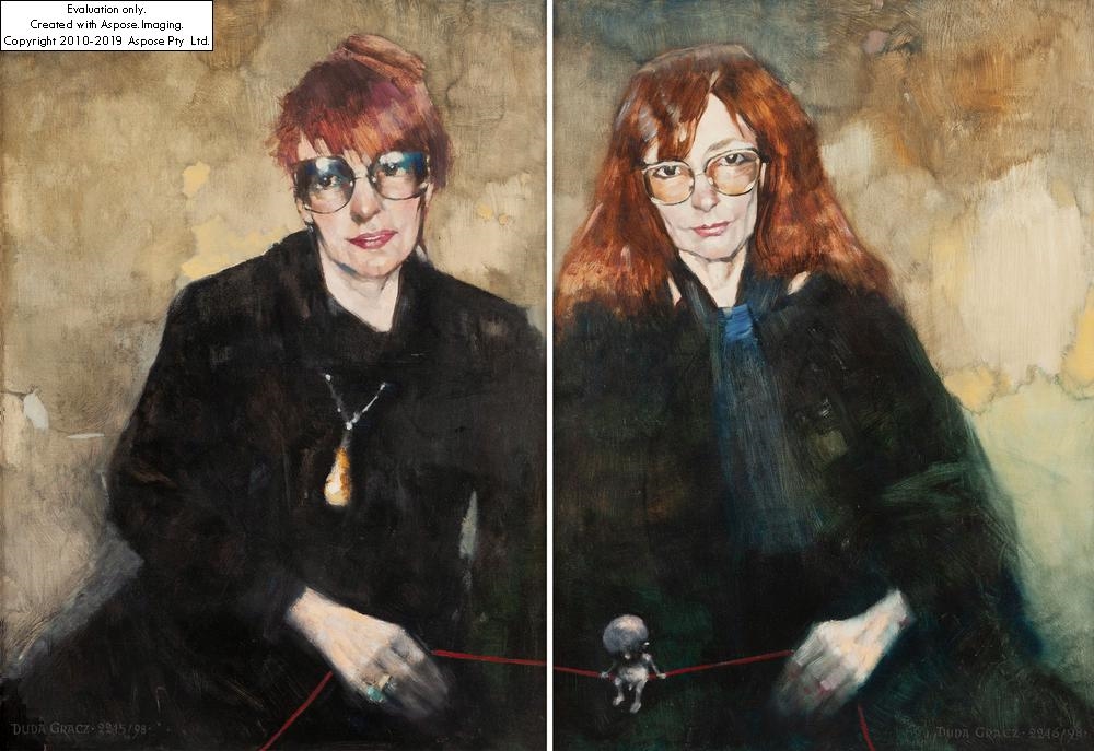 Jerzy Duda-Gracz | Anna and Maria Bojarski Portrait - diptych (1998 ...
