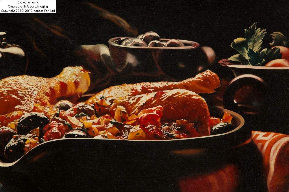 Andrzej Adam Sadowski | Still life with a chicken (1976) | MutualArt