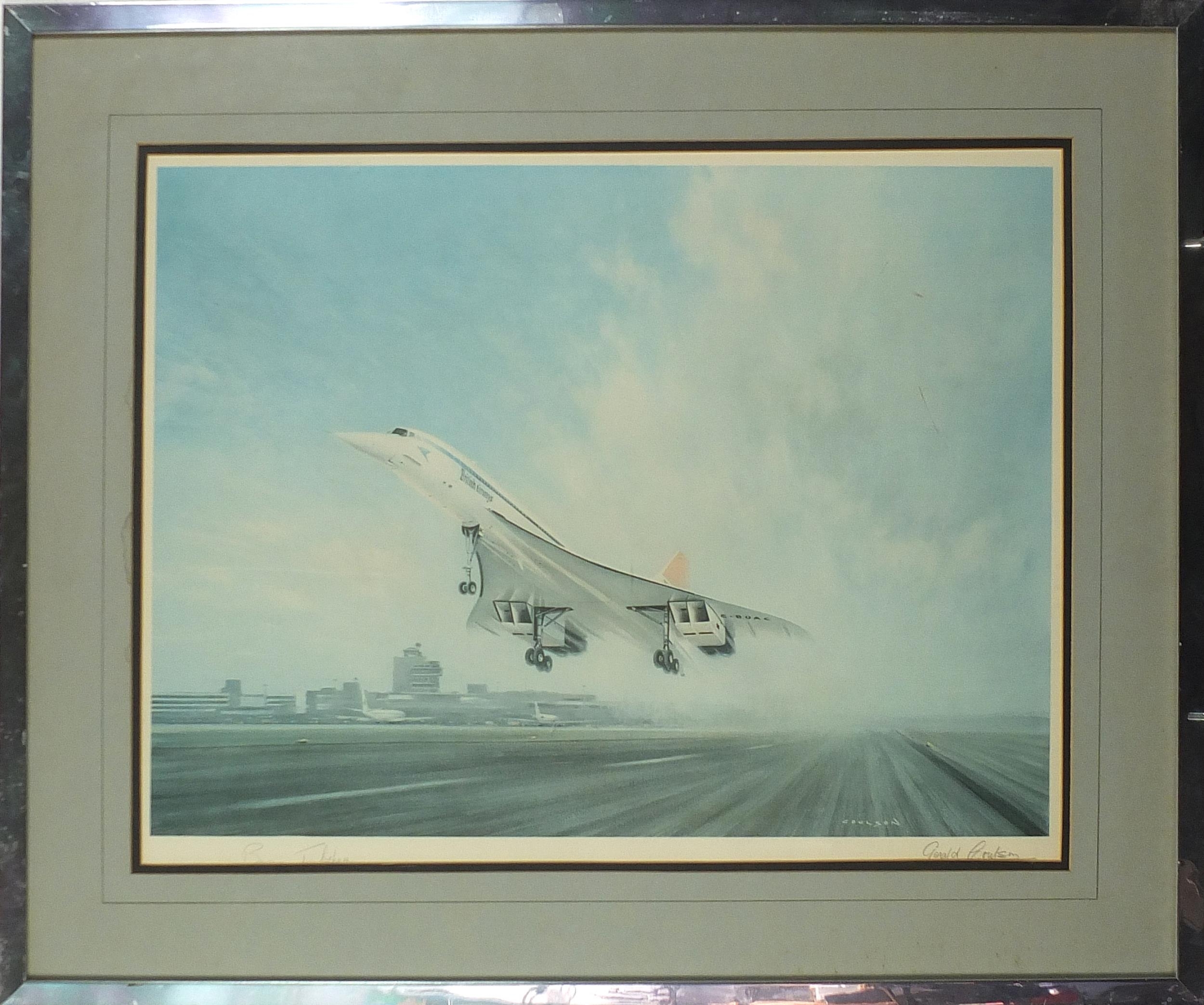 Gerald Coulson | Concorde taking off from a runway | MutualArt