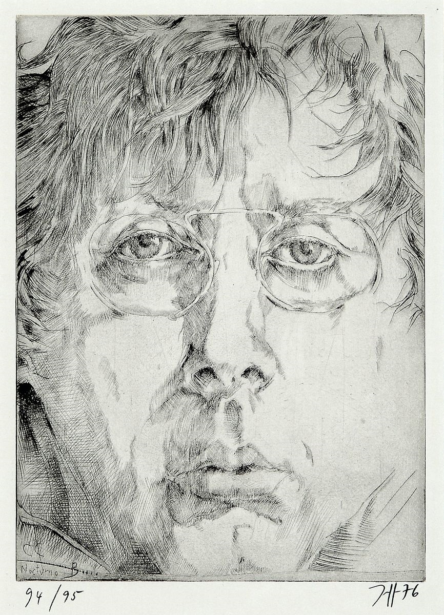 Horst Janssen | Self-portrait for Nocturno | MutualArt