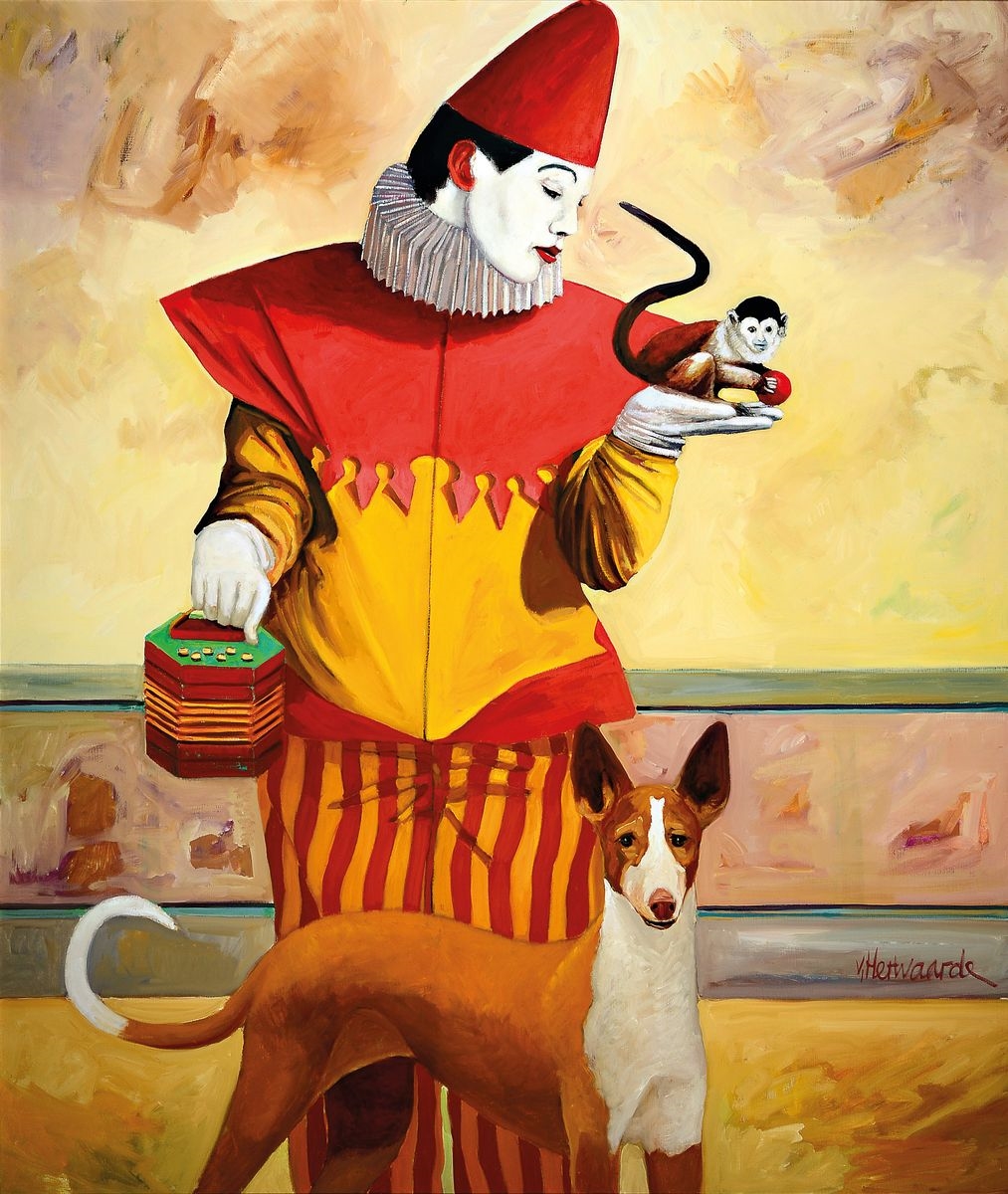 George Stanislaus van Herwaarde | Pierrot with monkey and dog (2022 ...