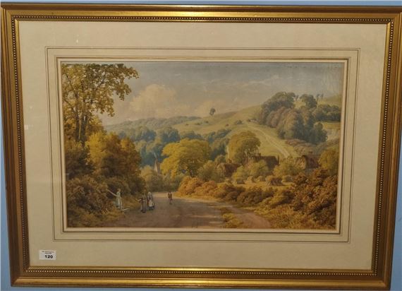 Harry Sutton Palmer | Group of people walking down a path | MutualArt