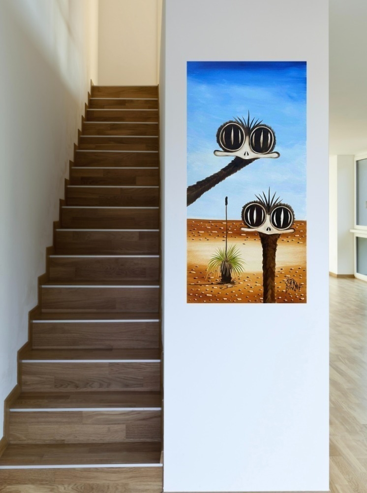 Peter Browne | Two Emus | MutualArt