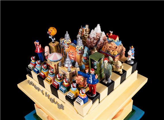 Peter Kingston | Luna Park Chess Set, 'Goofy House' (1970s) | MutualArt
