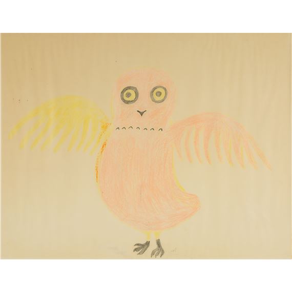 Lucy Qinnuayuak | STARTLED OWL | MutualArt