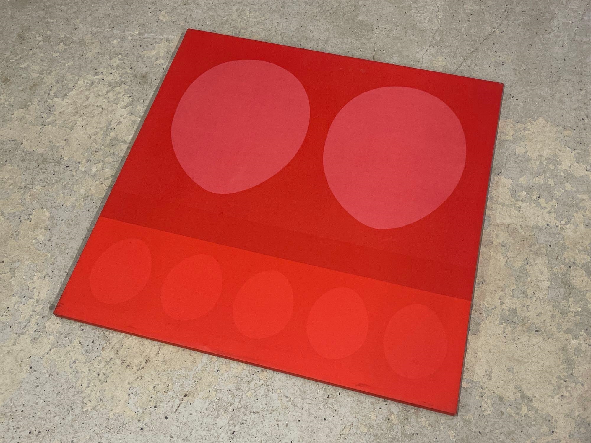 Robert Bushong | Abstract Monochromatic Red Silkscreen | MutualArt