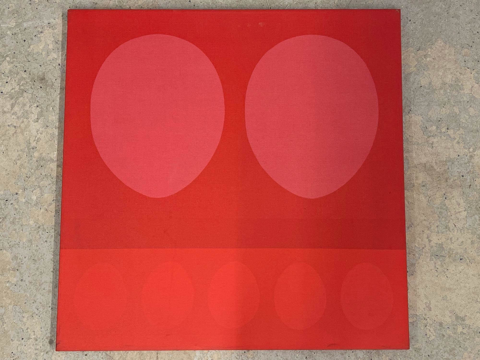 Robert Bushong | Abstract Monochromatic Red Silkscreen | MutualArt