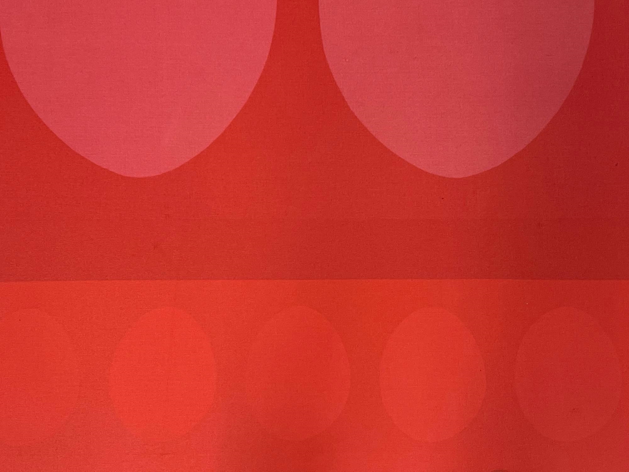 Robert Bushong | Abstract Monochromatic Red Silkscreen | MutualArt