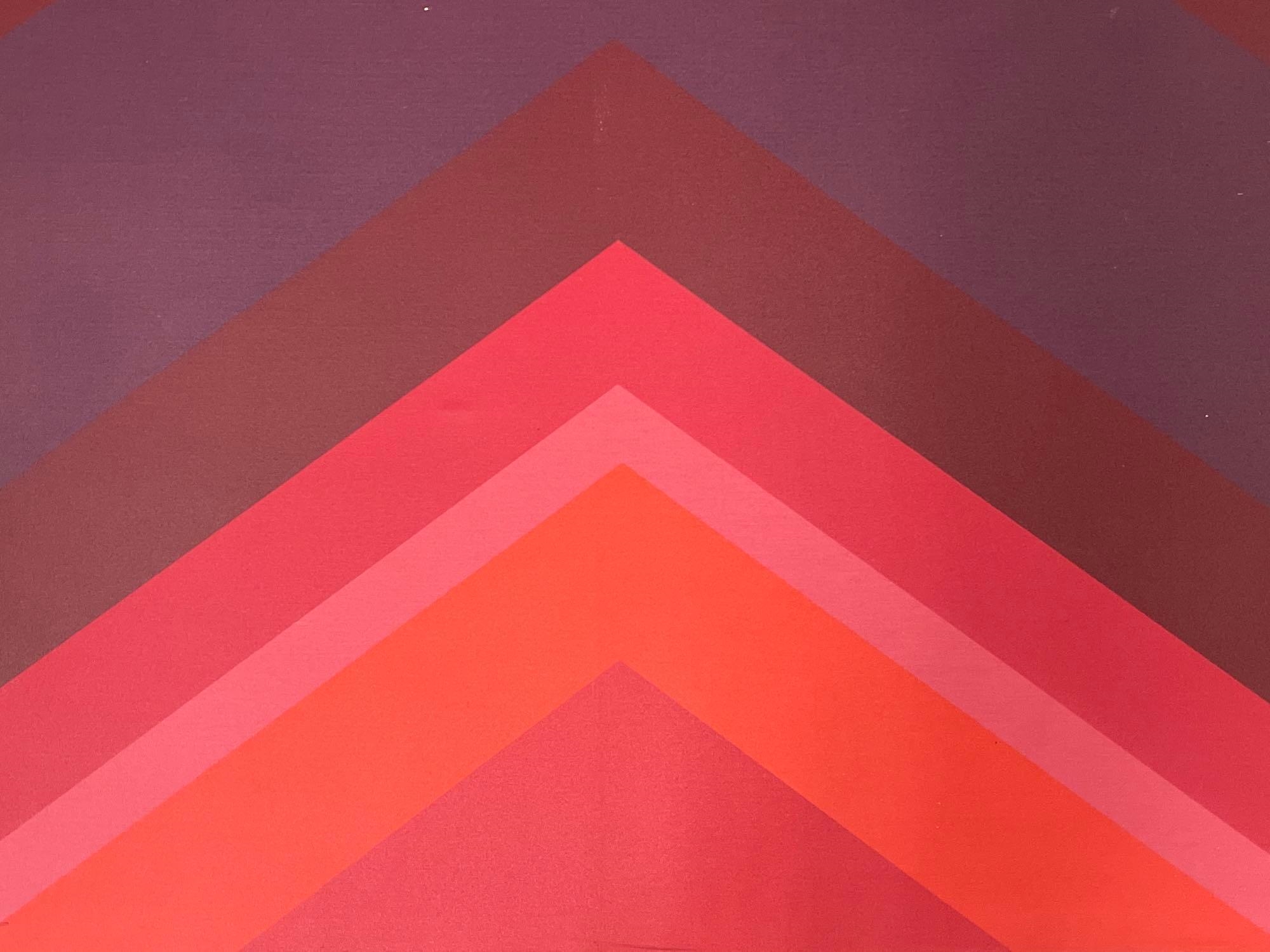 Robert Bushong | Colorful Op Art Silkscreen | MutualArt