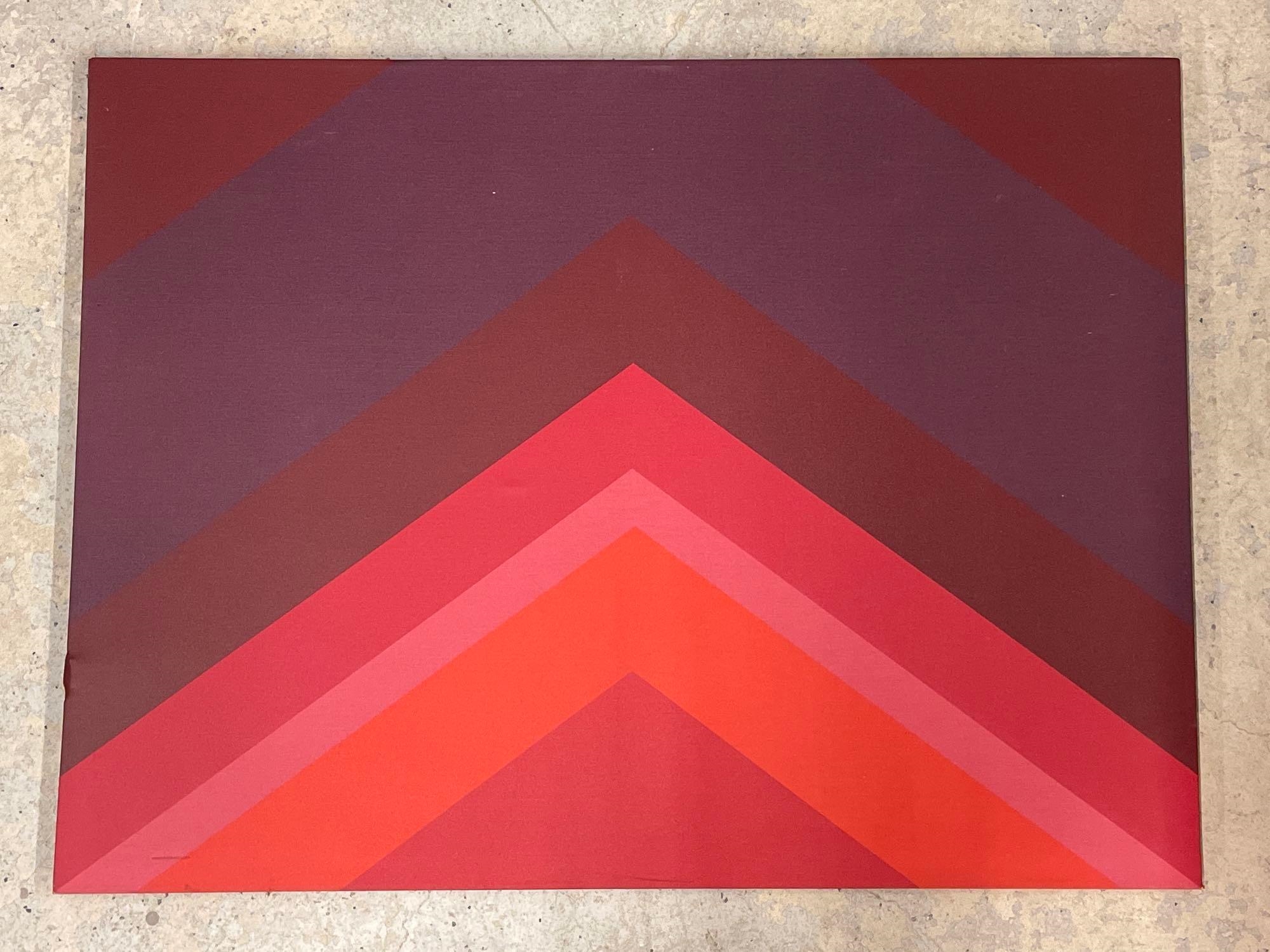 Robert Bushong | Colorful Op Art Silkscreen | MutualArt