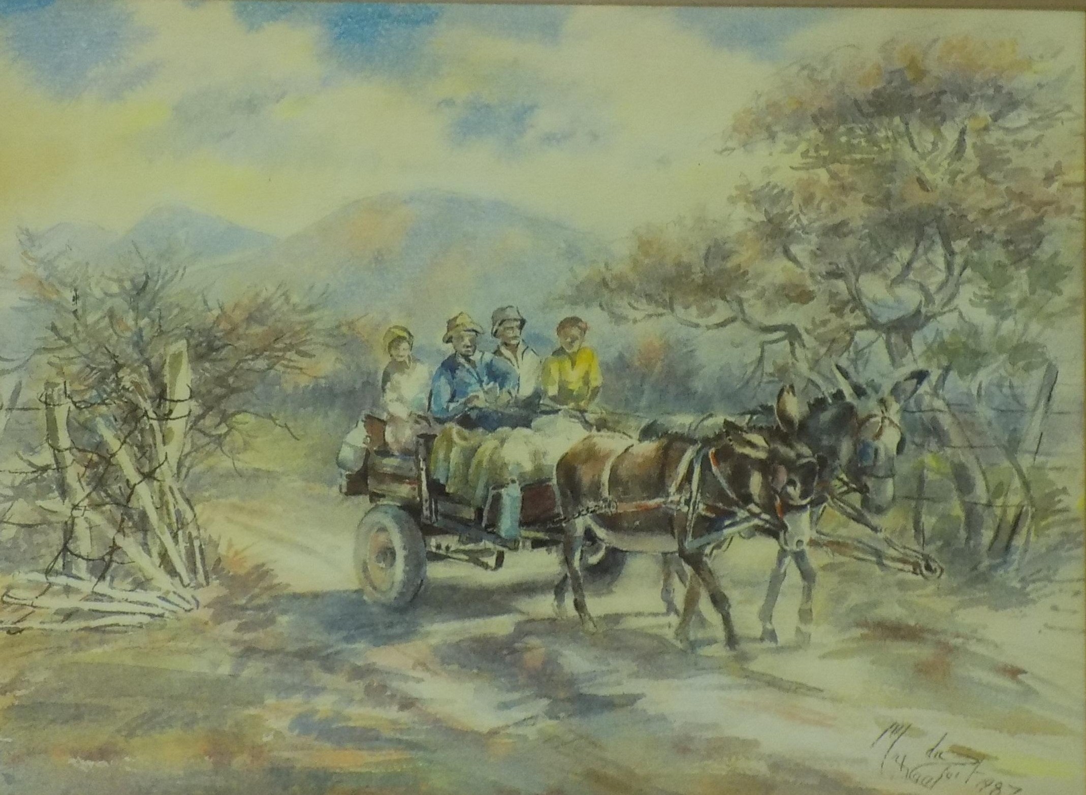 Michael DU Toit | Donkey Cart (1987) | MutualArt