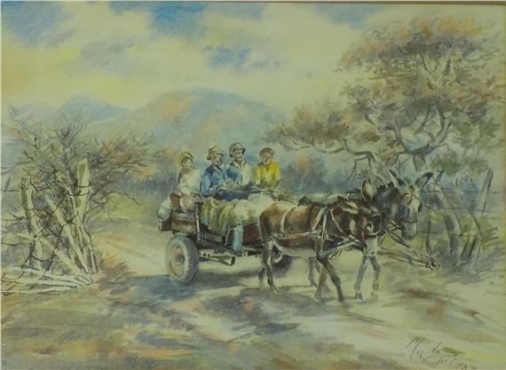 Michael Du Toit | Donkey Cart (1987) | MutualArt