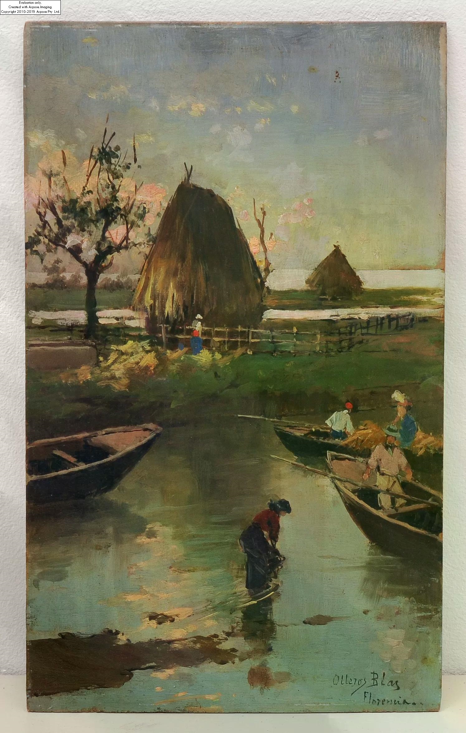 Blas Olleros y Quintana | Boote in einer Sumpflandschaft | MutualArt