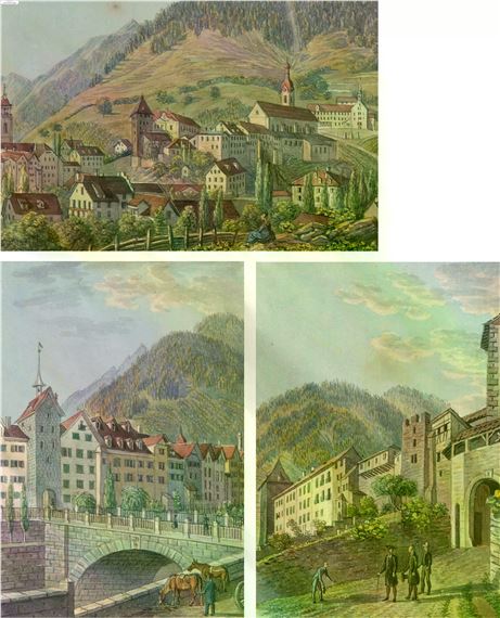 David Alois Schmid | Das obere Thor und die Brücke der Plessur, Der ...