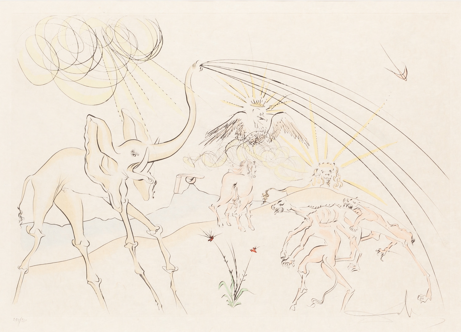 Salvador Dalí | The Animals ill with the plague from Le Bestiaire de La ...