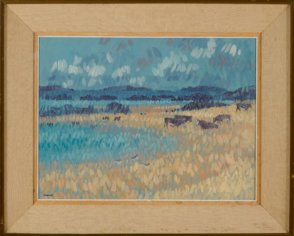 Desmond Carrick | CATTLE ON A LEE SIDE BEACH AT RUSHEEN | MutualArt