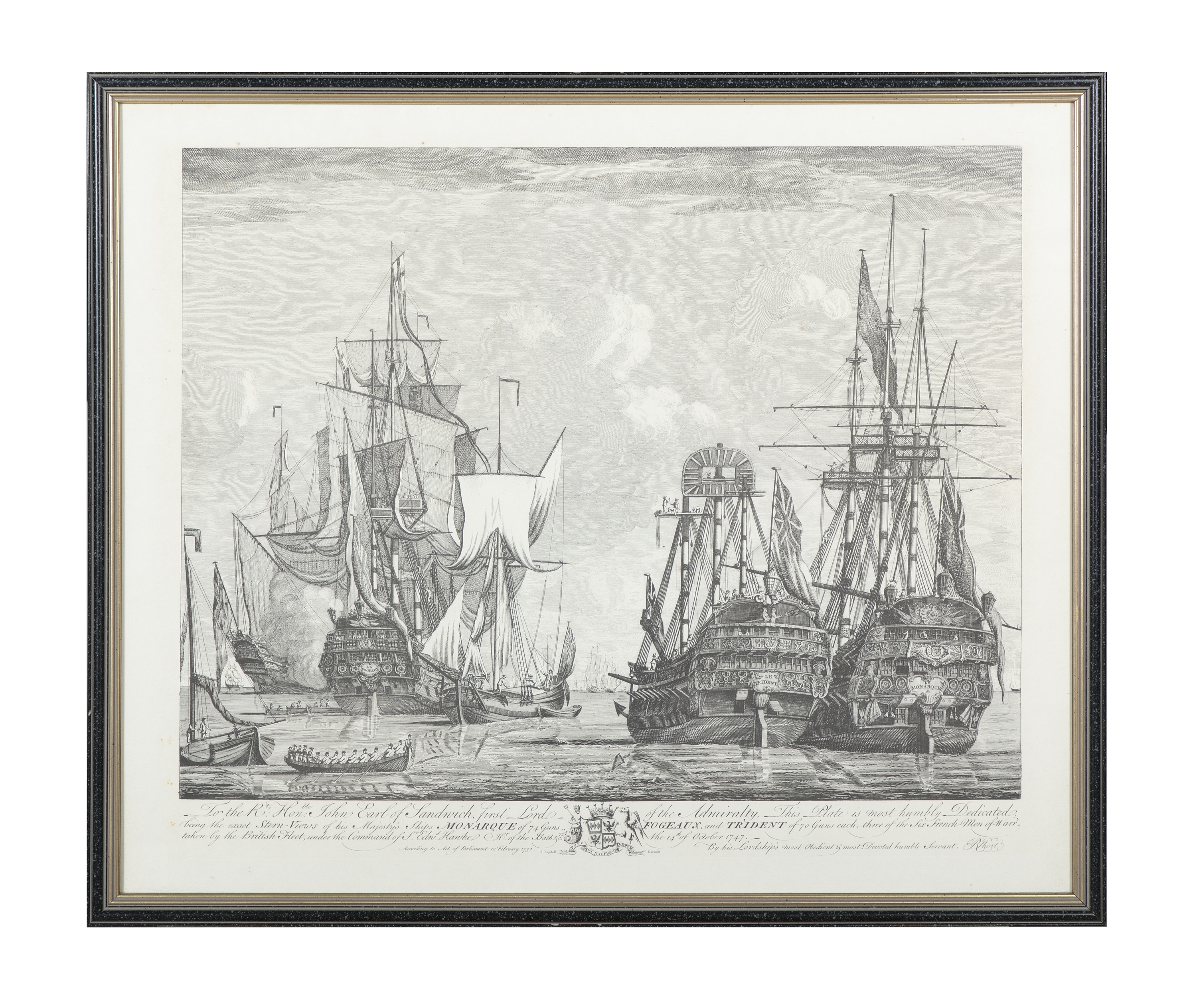 John Boydell | Exact Stern Views of HMS Monarch, Fogeaux and Trident ...